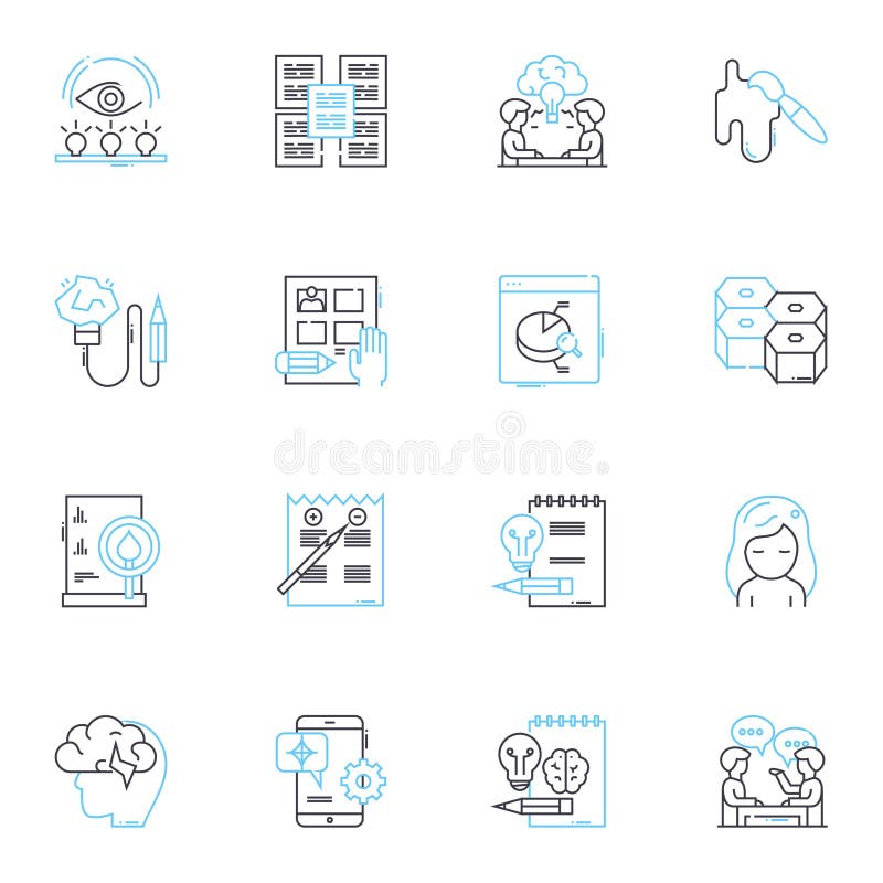 Inventive Strategy Linear Icons Set. Innovation, Creativity, Ingenuity ...