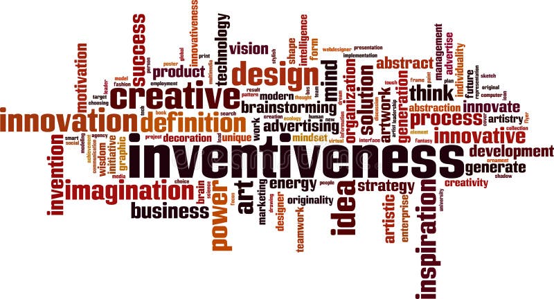 Inventiveness word cloud stock vector. Illustration of creativity ...