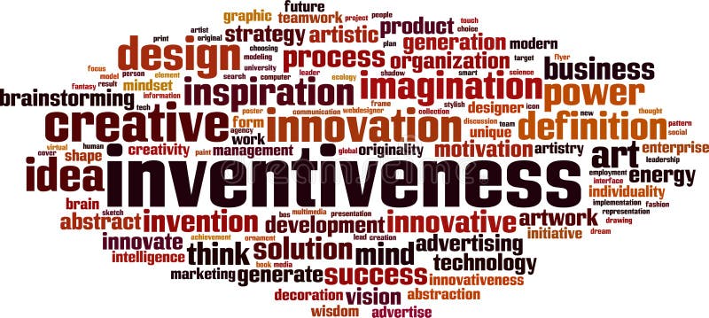 Inventiveness word cloud stock vector. Illustration of creativity ...