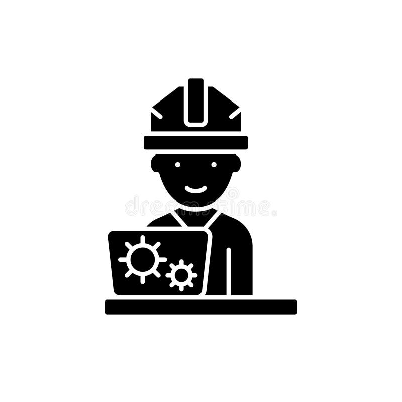 Inventor Black Icon, Vector Sign on Isolated Background. Inventor ...