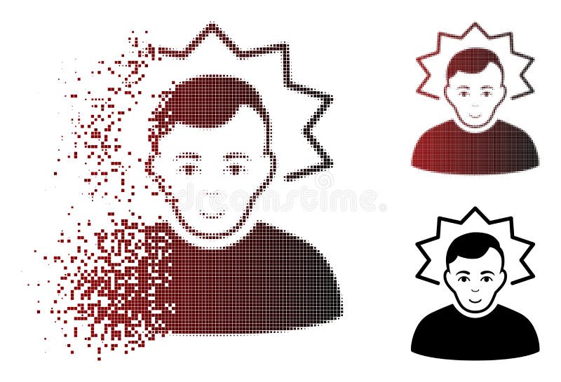 Dissolved Dot Halftone Inventor Icon Stock Vector - Illustration of ...