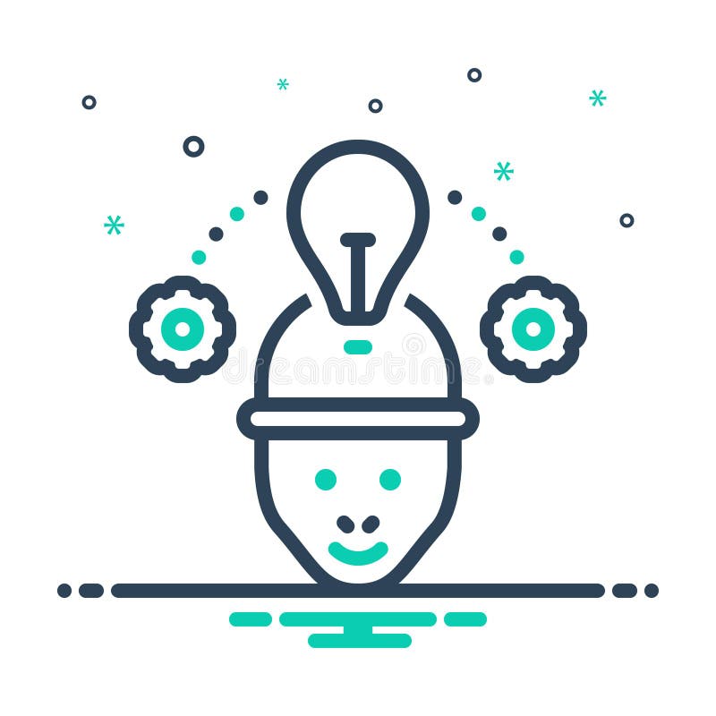 Mix Icon for Inventor, Idea and Creator Stock Vector - Illustration of ...