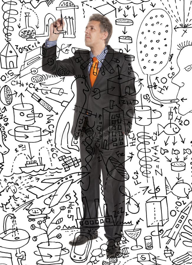 Inventor loco foto de archivo. Imagen de desarrollo, inteligencia ...