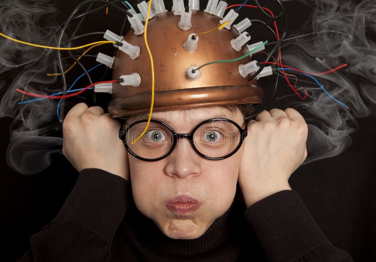 Inventor loco foto de archivo. Imagen de desarrollo, prueba - 67298288