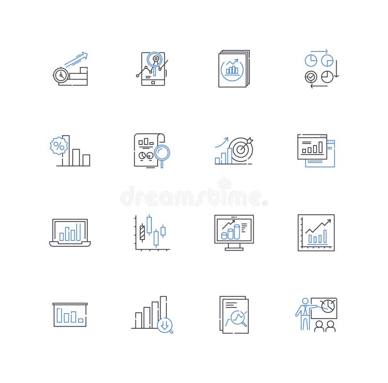 Inventories Counts Line Icons Collection. Accuracy, Barcoding, Audit ...
