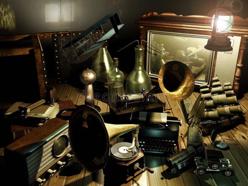 Inventors attic stock illustration. Illustration of inventions - 42643471