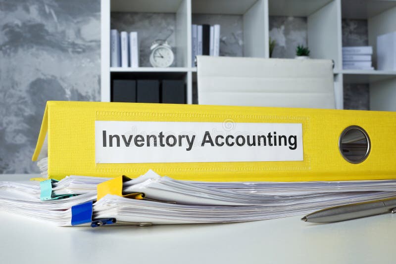 Inventory Accounting Report and Stack of Business Papers. Stock Photo ...