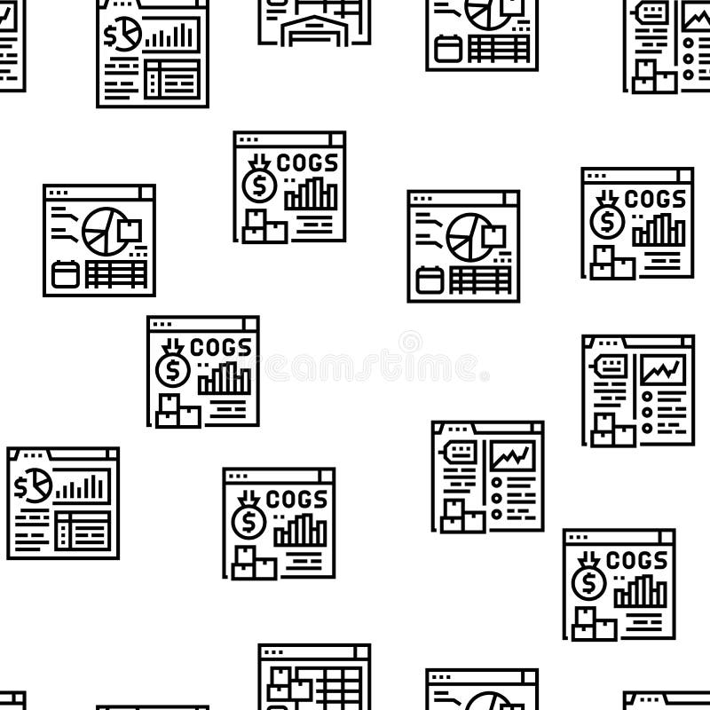 Inventory Analytics and Report Vector Seamless Pattern Stock Vector ...
