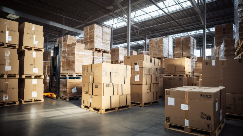 Inventory Boxes on a Pallet Stock Illustration - Illustration of pllet ...