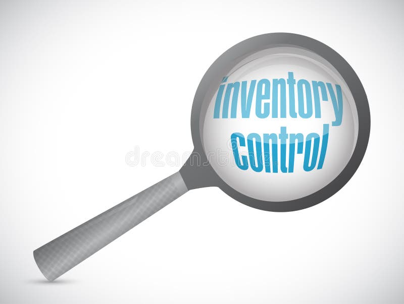 Inventory Control Magnify Glass Sign Concept Stock Illustration ...