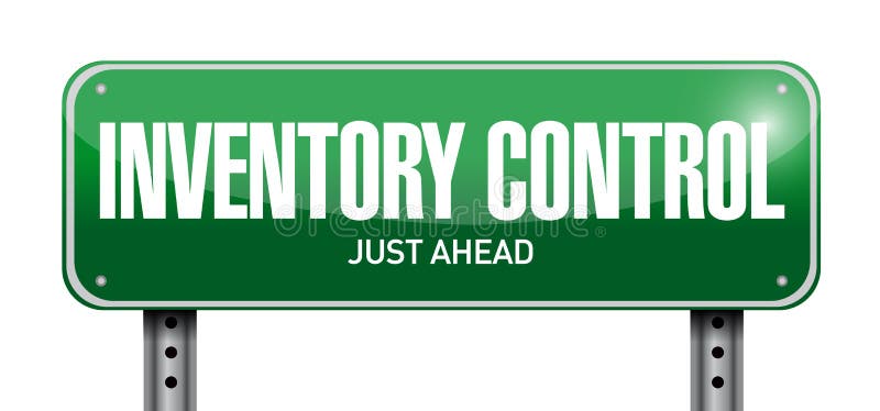 Inventory Control Street Sign Concept Stock Illustration - Illustration ...