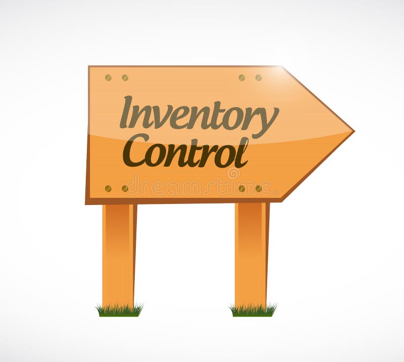 Inventory Control Wood Sign Concept Stock Illustration - Illustration ...