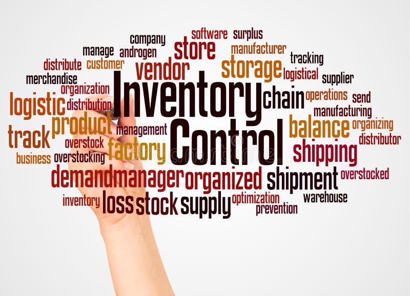 Inventory Word Cloud Hand Sphere Concept Stock Illustration ...