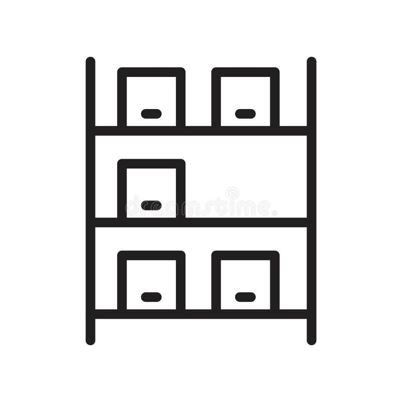 Inventory Icon Simple Thin Outline Stock Vector - Illustration of logo ...