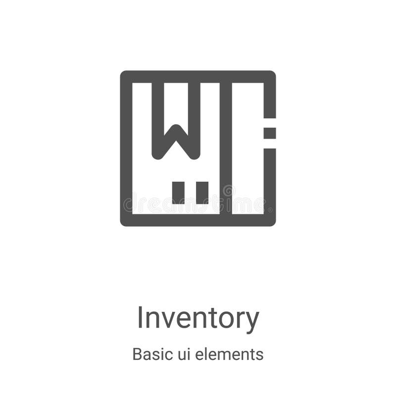 Inventory Icon Vector. Thin Line Inventory Outline Icon Vector ...