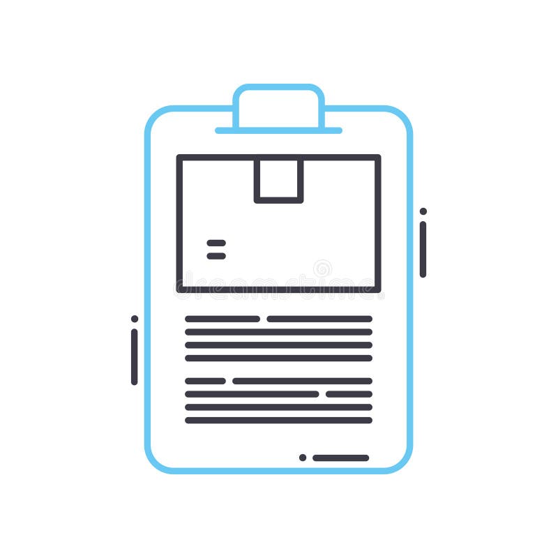 Inventory Line Icon, Outline Symbol, Vector Illustration, Concept Sign ...