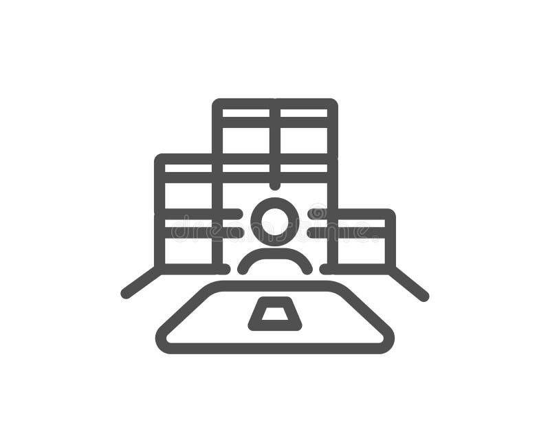 Inventory Line Icon. Warehouse Manager Sign. Vector Stock Vector ...