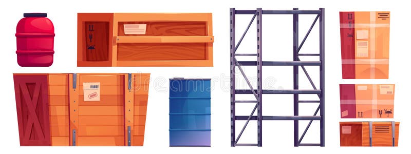 Inventory for Logistics Warehouse and Storage. Stock Vector ...