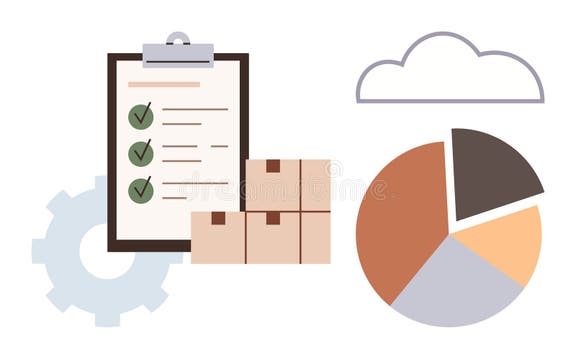 Inventory Management with Checklist, Shipping Boxes, Pie Chart, and ...