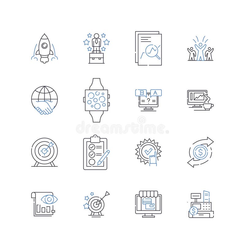 Inventory Management Line Icons Collection. Tracking, Control ...