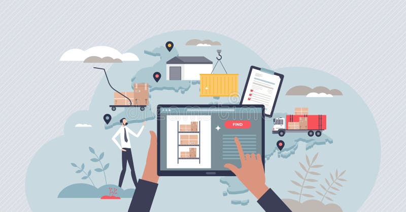 Inventory Management with Modern Warehouse Software Tiny Person Concept ... Inventory Management with Modern Warehouse Software Tiny Person Concept ...