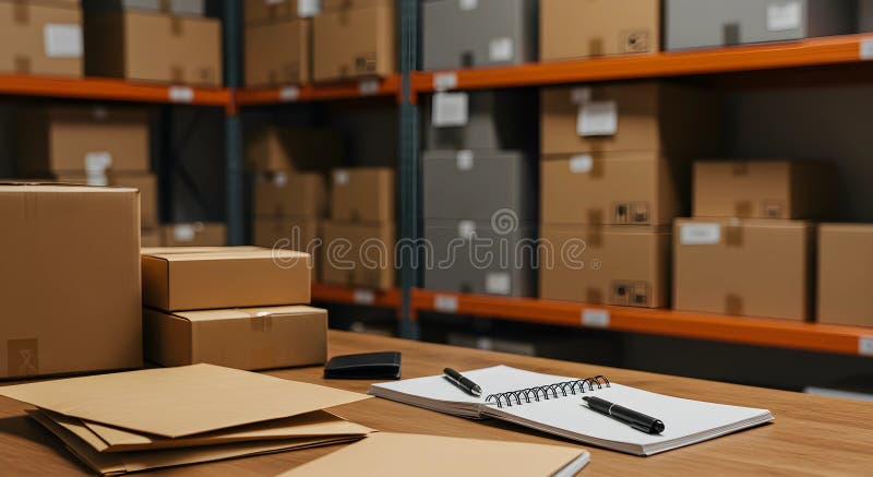 Warehouse Inventory Management Stock Illustration - Illustration of ...