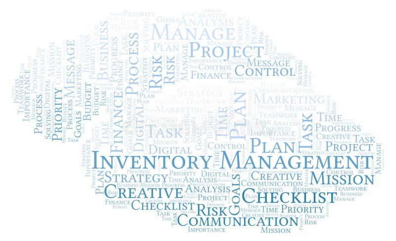 Inventory Management Word Cloud, Made with Text only. Stock ...