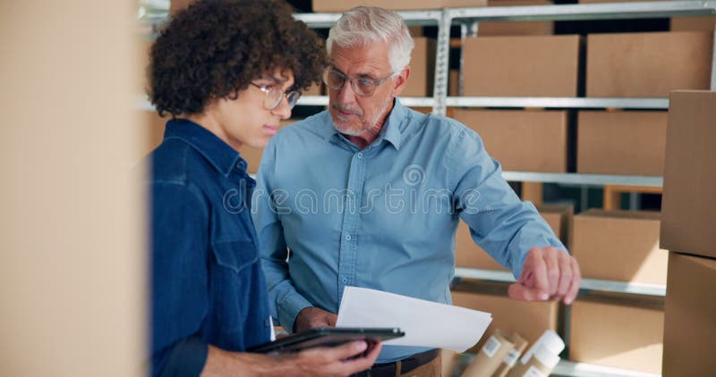 Inventory, Men and Discussion with Paperwork, Tech and Management with ...