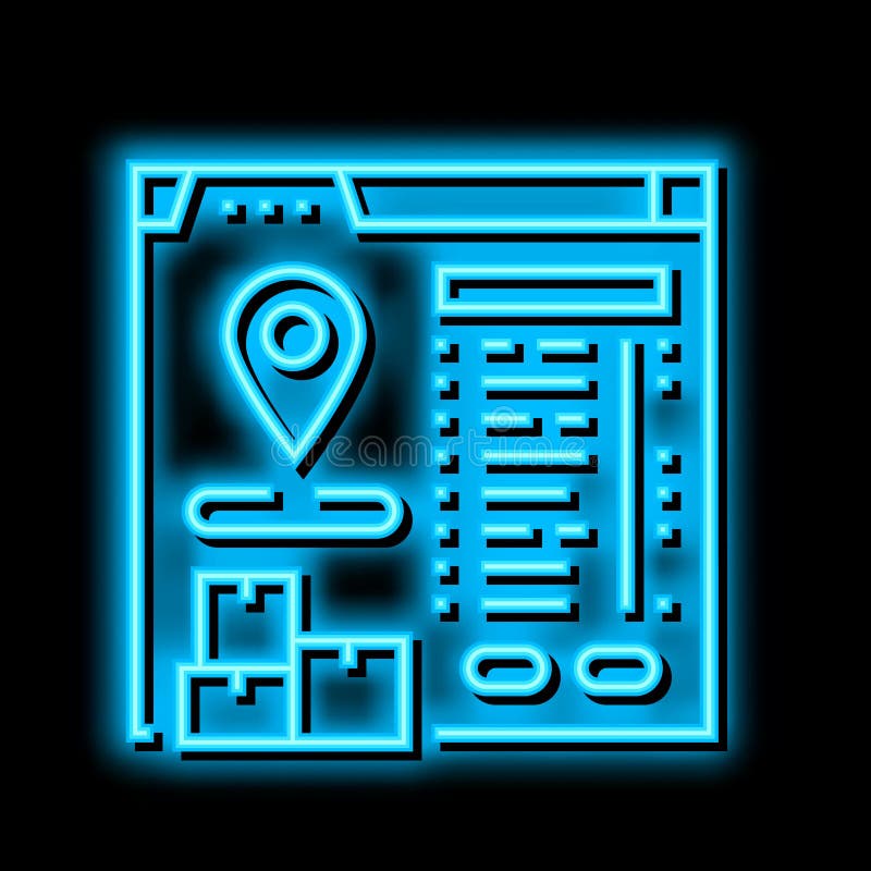 Inventory Movement Pending Report Neon Glow Icon Illustration Stock ...