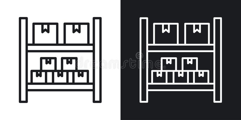 Inventory vecor icon set stock vector. Illustration of rack - 340495575