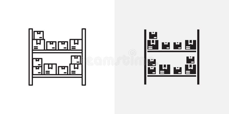 Inventory vecor icon set stock vector. Illustration of rack - 340376390