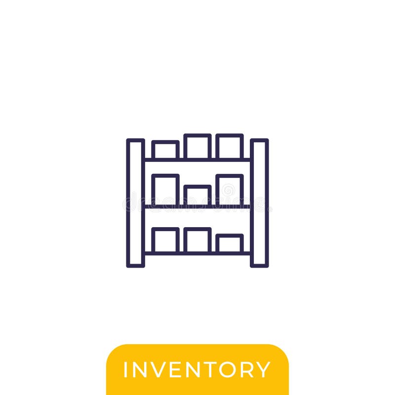 Inventory Vector Icon Isolated on White Stock Vector - Illustration of ...