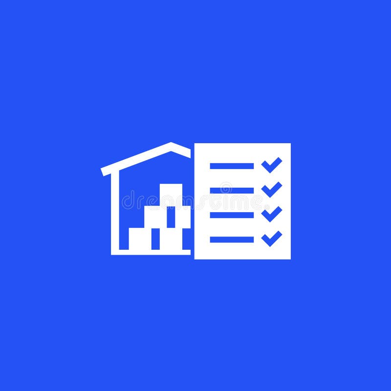Inventory, Warehouse and Logistics Line Icon. Inventory Control Vector ...