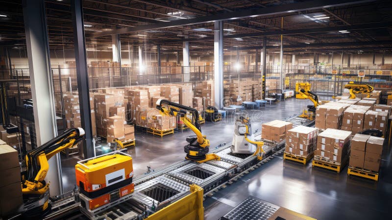 Inventory Warehouse Technology Stock Illustration - Illustration of ...