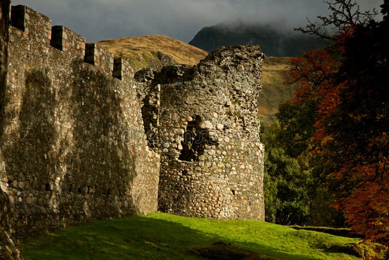 Inverlochy Castle stock photo. Image of blue, clouds - 49549052