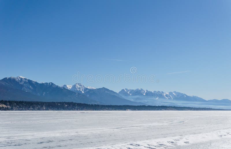 INVERMERE, CANADA - MARCH 21, 2019: Town on the Windermere Lake Early ...