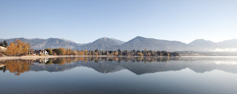 Invermere Lake stock photo. Image of forest, horizontal - 28110656