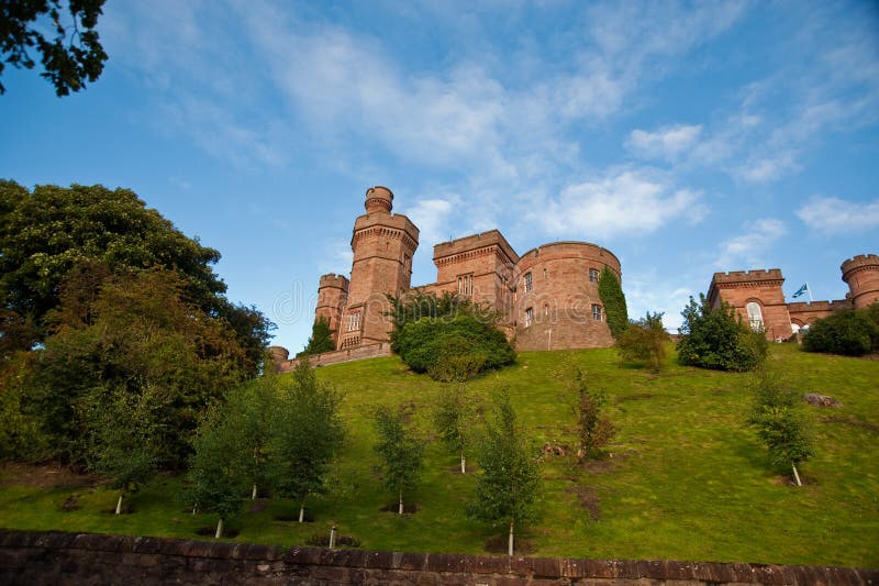 Inverness Castle and the River Ness at Night. Stock Image - Image of ...