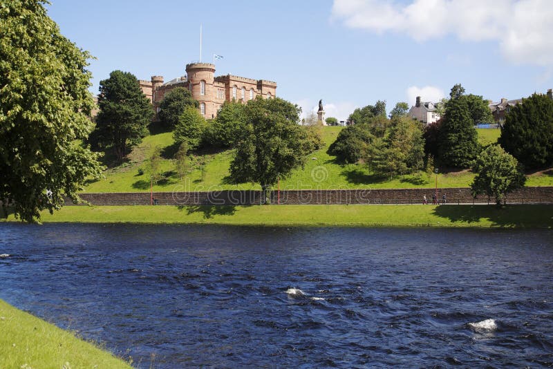 Inverness River Ness and Castle at Night Editorial Image - Image of ...