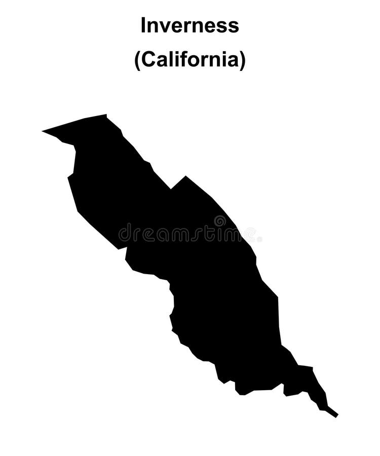 Inverness outline map stock vector. Illustration of california - 386061202