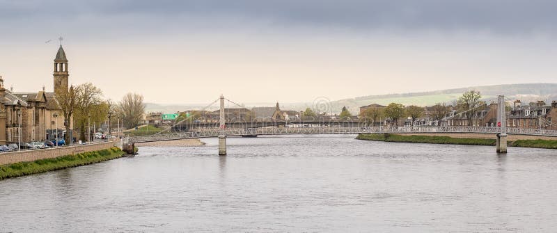 Inverness panoramic view stock photo. Image of town, scotland - 72772042
