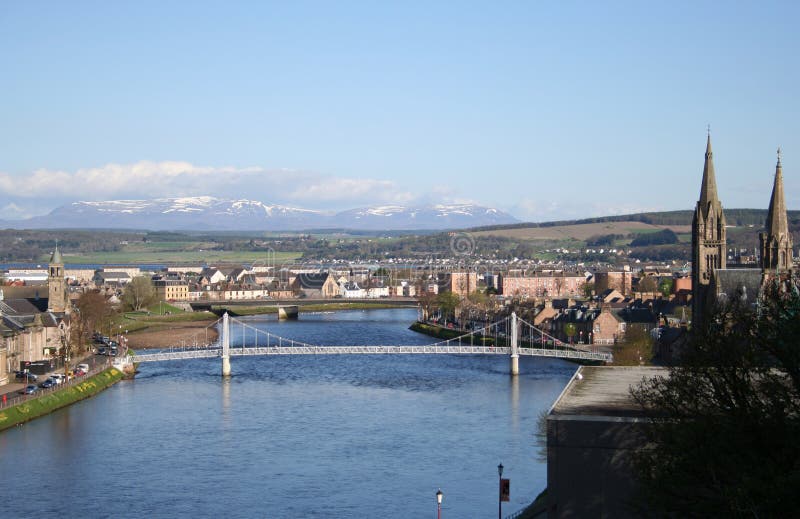 Inverness in the spring stock image. Image of buildings - 1770629