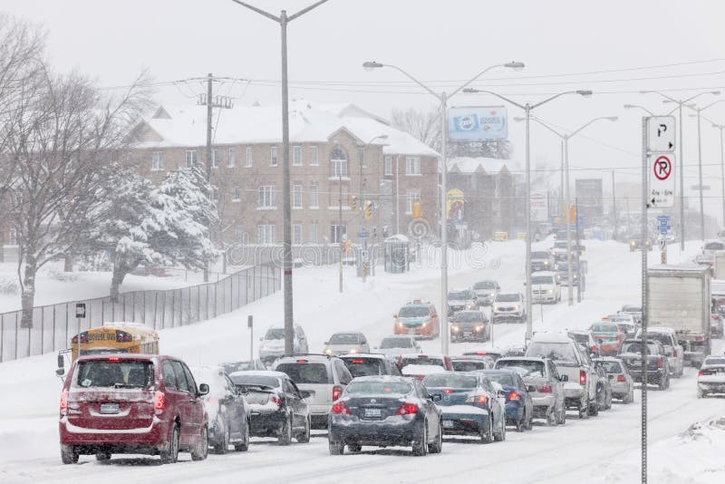 Inverno Che Guida a Toronto Fotografia Editoriale - Immagine di ...
