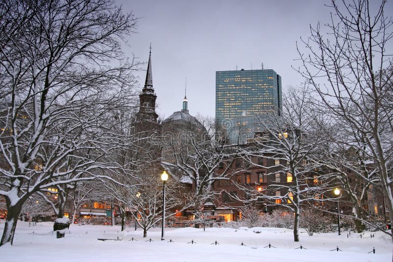 Inverno de Boston imagem de stock. Imagem de pavimentado - 3993757