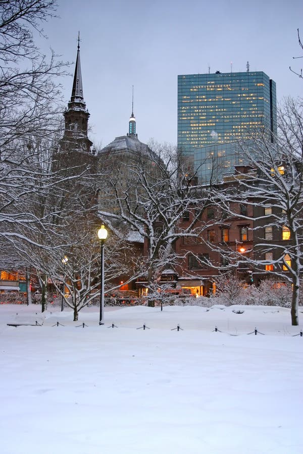 Inverno de Boston foto de stock. Imagem de romântico, boston - 4244110