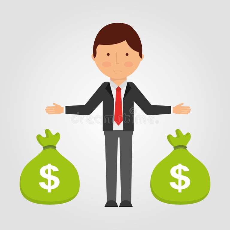 Inversión monetaria ilustración del vector. Ilustración de humano ...