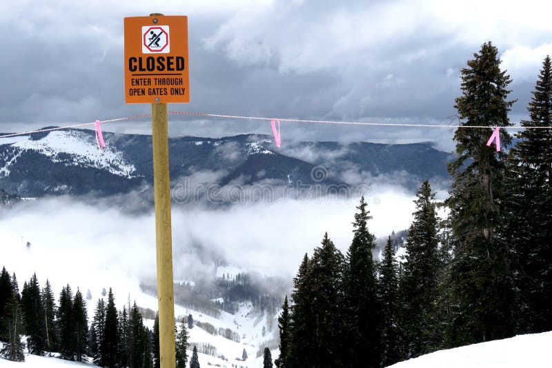 Inversion on the Mountain Warning Sign Boundary Stock Image - Image of ...