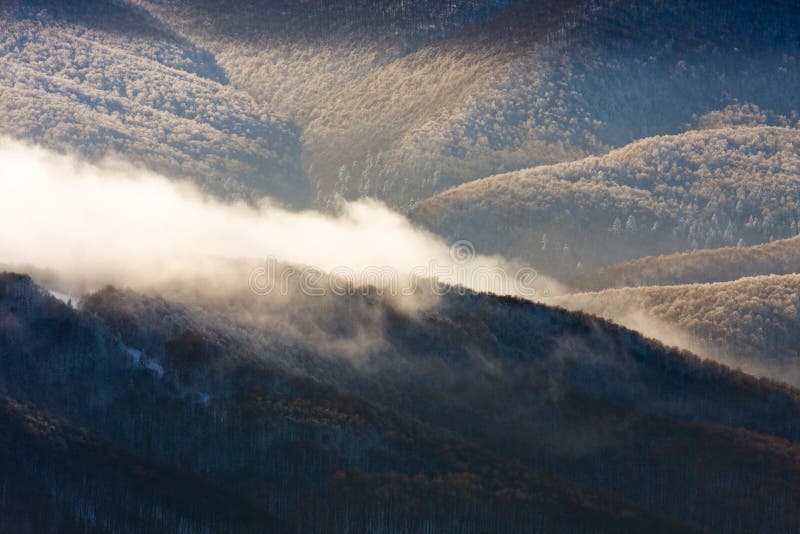 Inversion in the mountains stock photo. Image of mist - 31184580