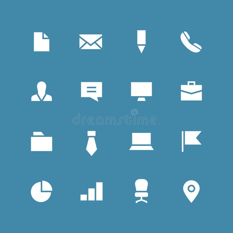 Invert business icon set stock vector. Illustration of mail - 69765481