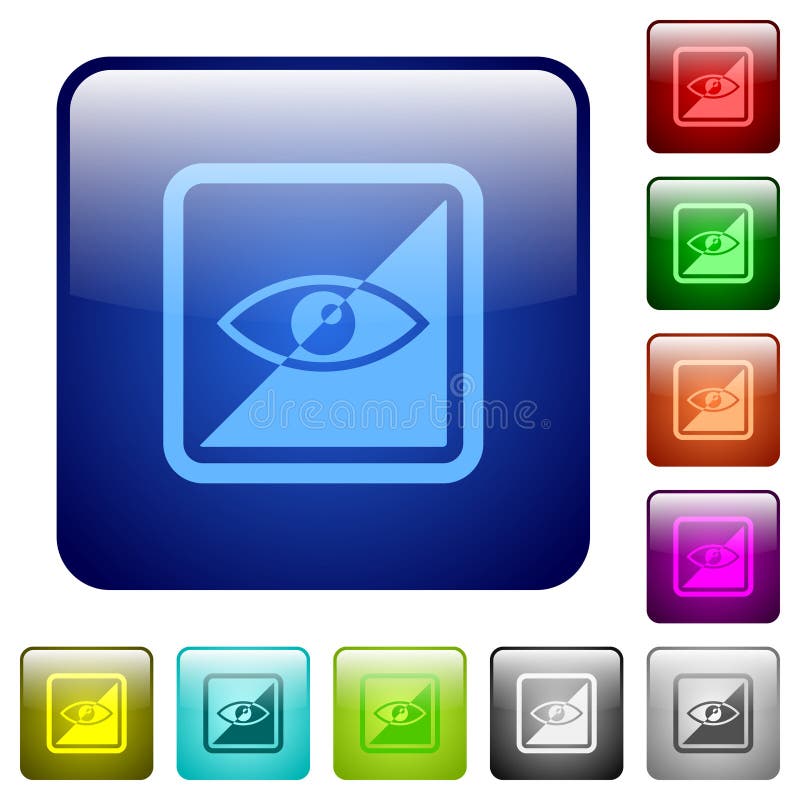 Invert Object Color Square Buttons Stock Vector - Illustration of ...